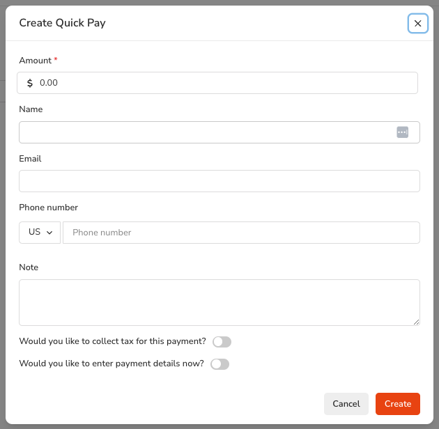 How do I create a Quick Pay transaction?